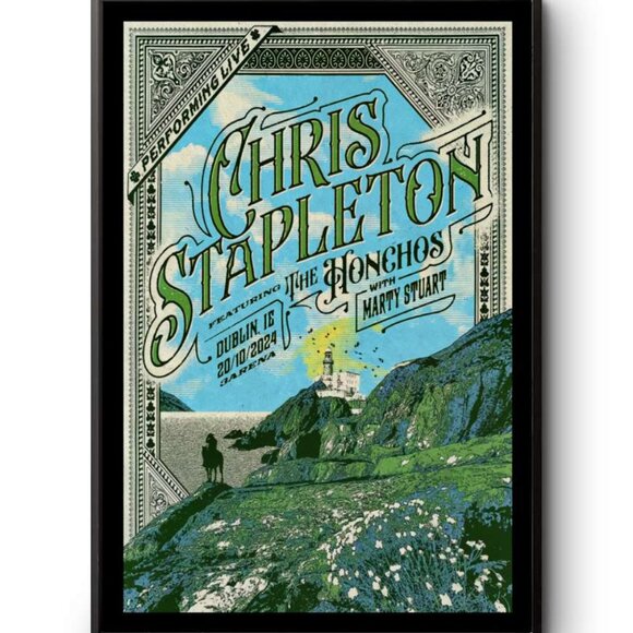 Art | Chris Stapleton 3arena Dublin Ie Tour Oct 2 2024 Poster | Poshmark